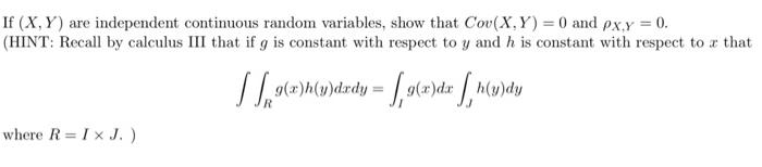 Solved f (X,Y) are independent continuous random variables, | Chegg.com