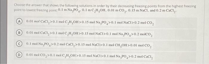 Solved Choose the answer that shows the following solutions | Chegg.com