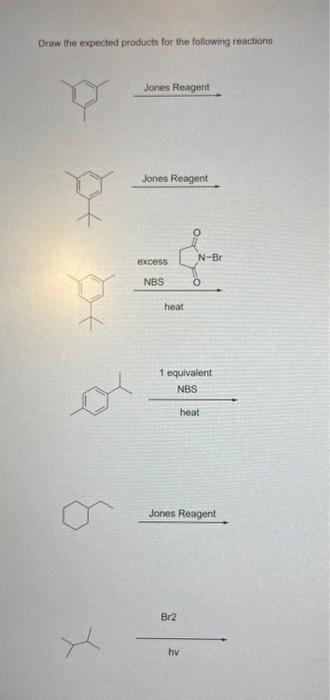 Solved Draw the expected products for the foliowing | Chegg.com