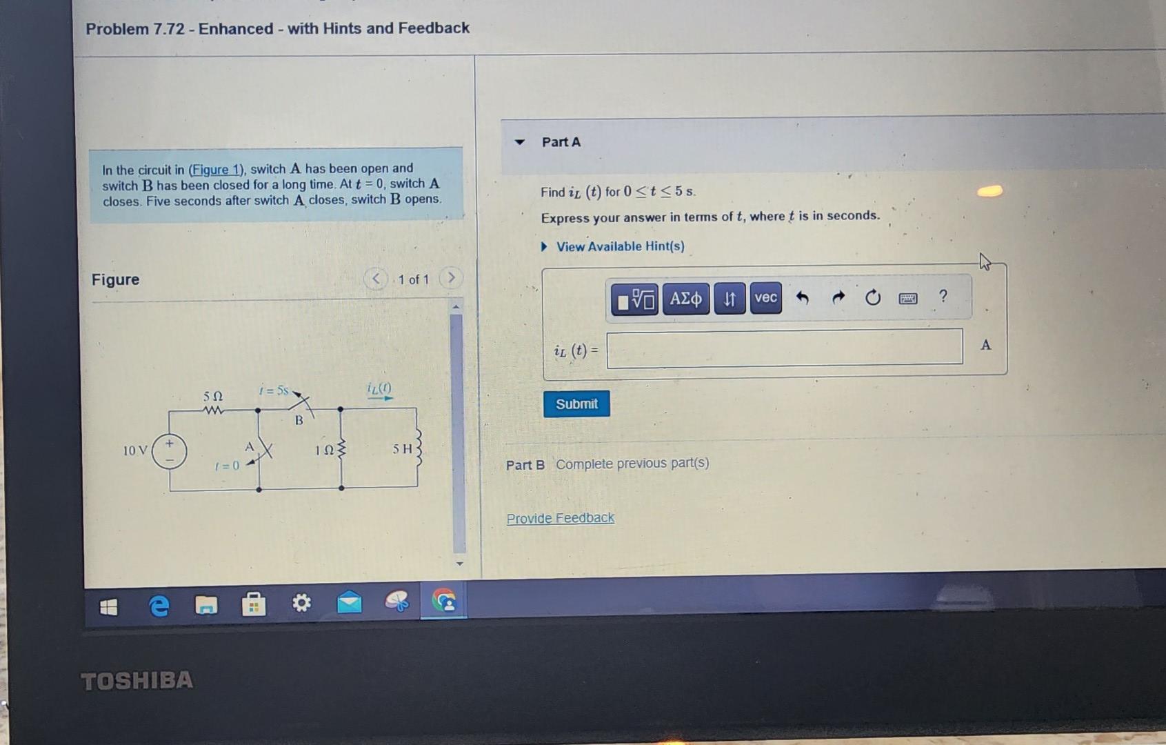 Solved Problem 7.72 - Enhanced - with Hints and Feedback In | Chegg.com