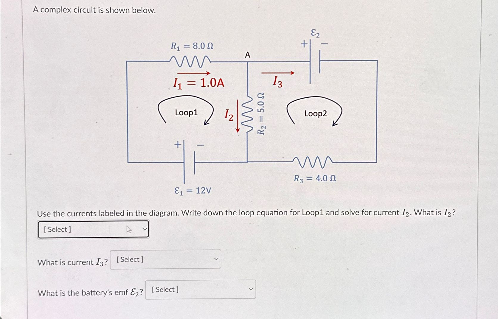 Solved A complex circuit is shown below.Use the currents | Chegg.com