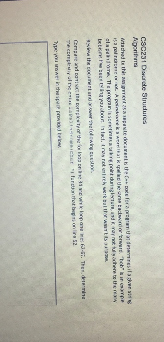 Solved CSC231 Discrete Structures Algorithms Attached to | Chegg.com