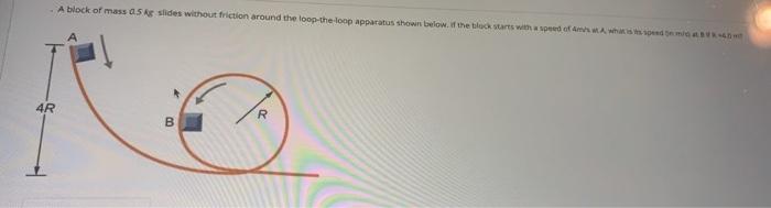 Solved A block of mass 0.5kg slides without friction around | Chegg.com