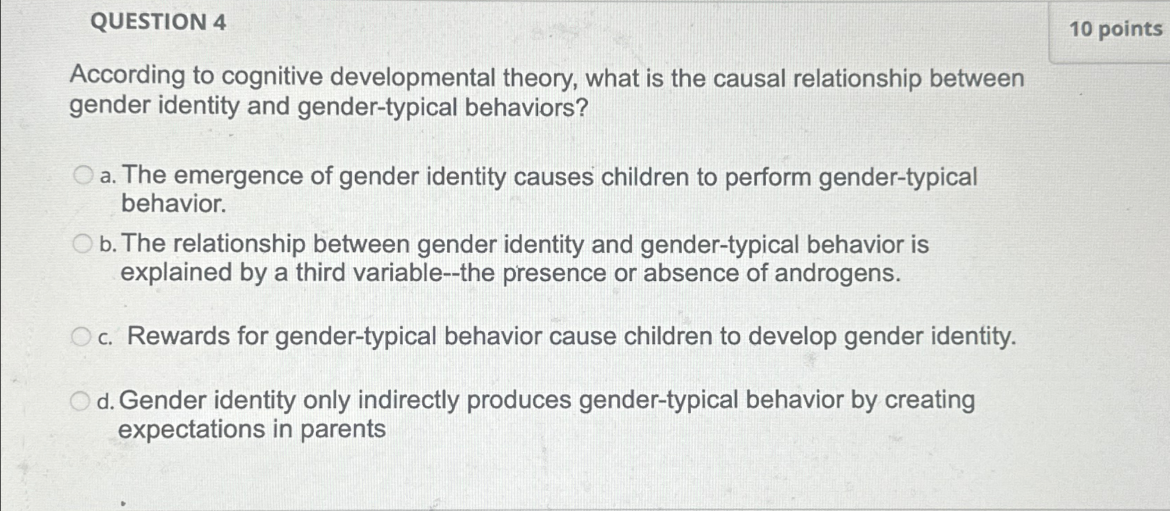 Solved QUESTION 410 ﻿pointsAccording to cognitive | Chegg.com