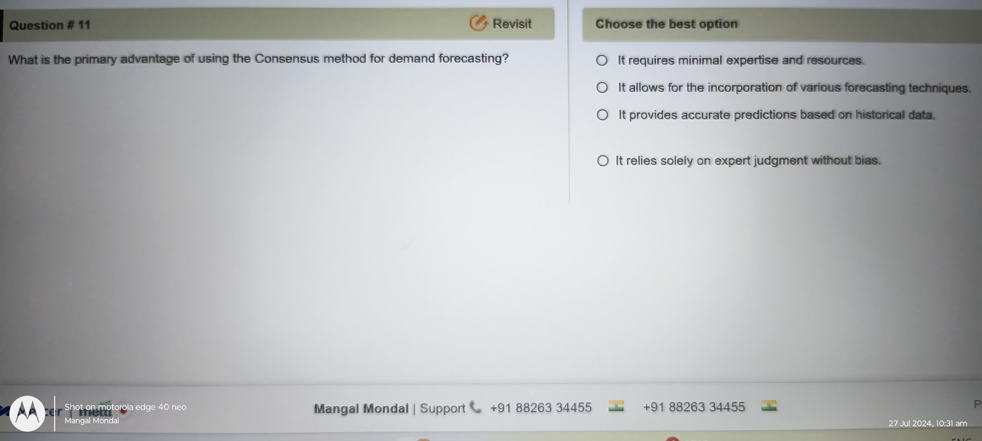Solved Question # 11What is the primary advantage of using | Chegg.com