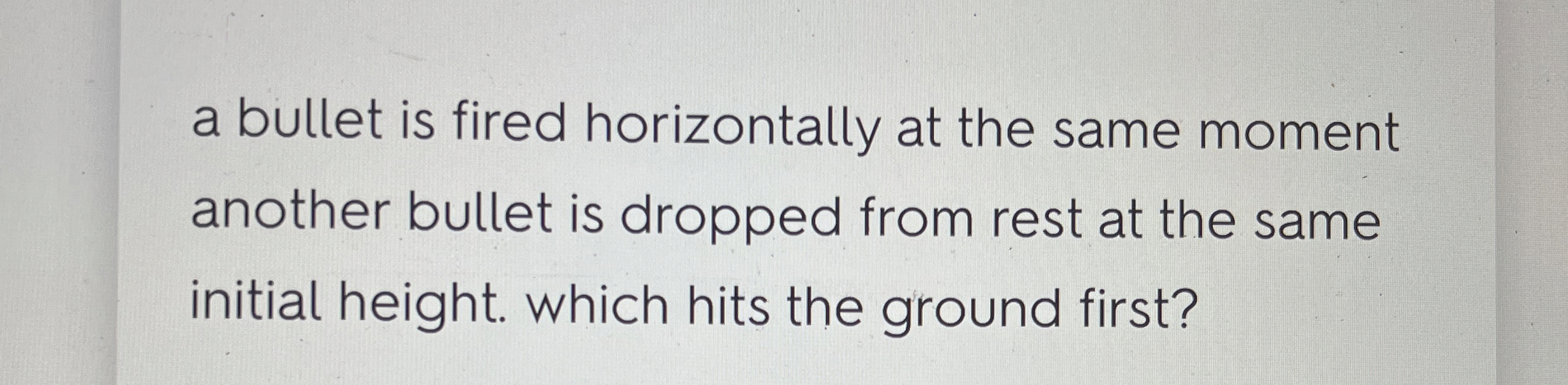 Solved a bullet is fired horizontally at the same | Chegg.com