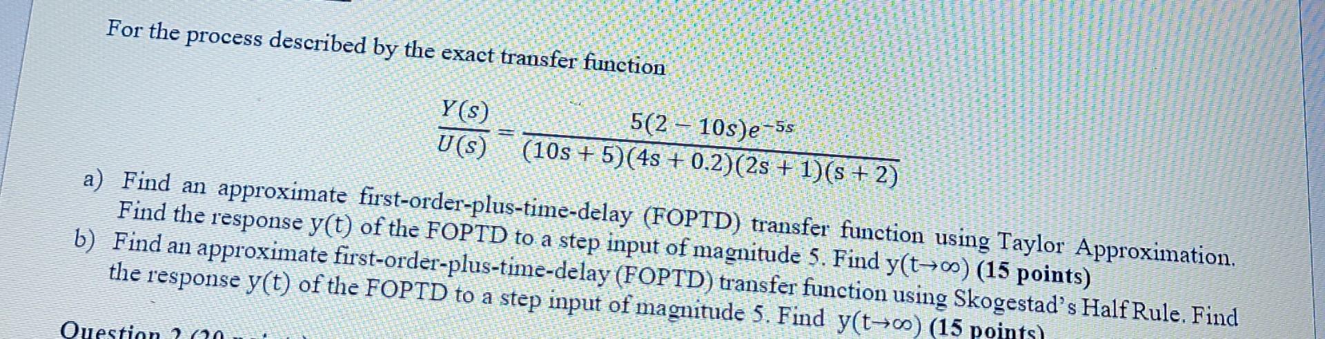 For the process described by the exact transfer | Chegg.com