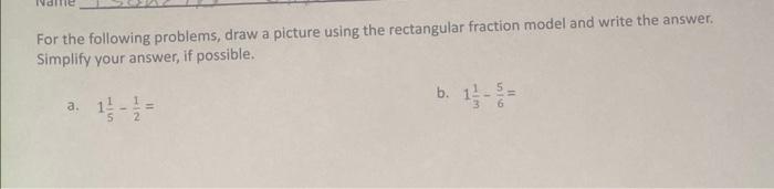 Solved For the following problems, draw a picture using the | Chegg.com