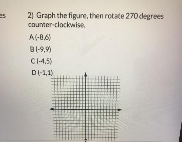 Solved es 2) Graph the figure, then rotate 270 degrees | Chegg.com