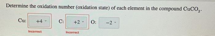 Solved Determine the oxidation number (oxidation state) of | Chegg.com