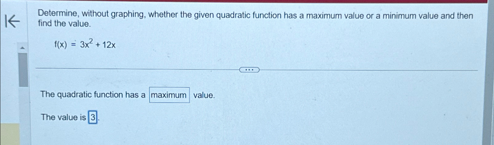 Solved Determine, without graphing, whether the given | Chegg.com