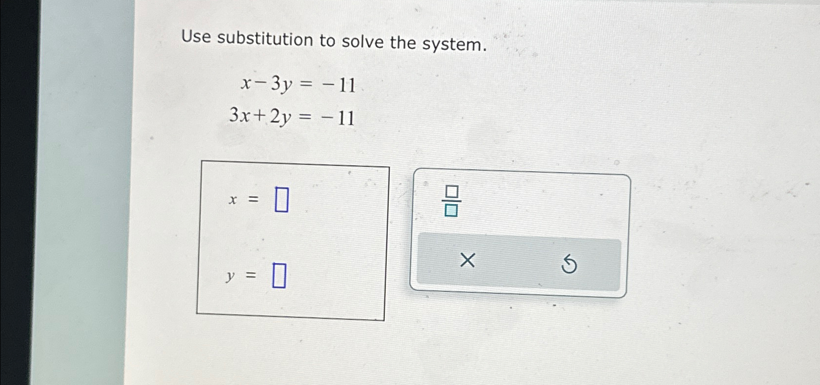 Solved Use substitution to solve the | Chegg.com