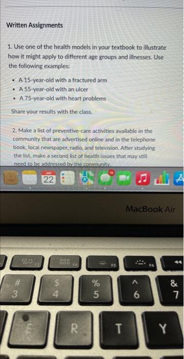 Solved use one of the health models in your textbook to | Chegg.com