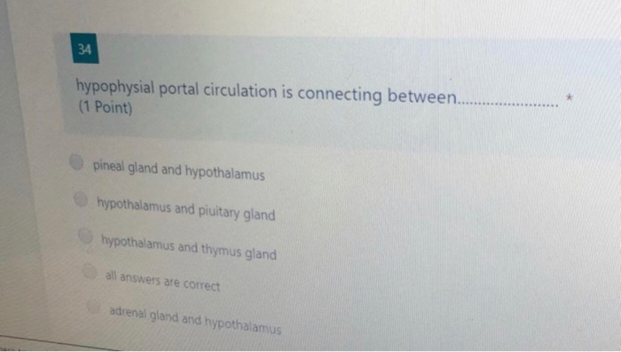 Solved 34 hypophysial portal circulation is connecting | Chegg.com Solved 34 hypophysial portal circulation is connecting | Chegg.com