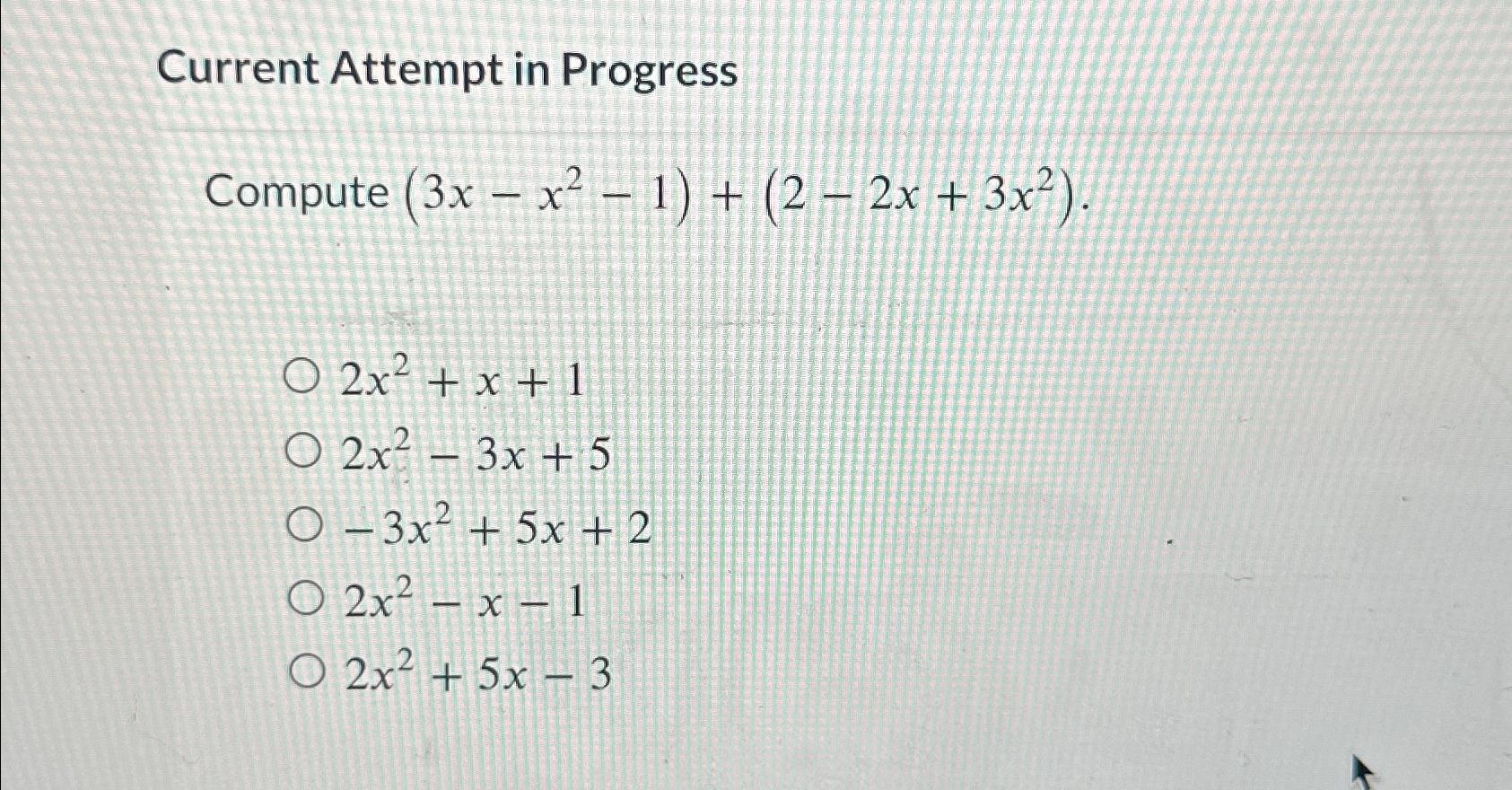Solved Current Attempt in ProgressCompute | Chegg.com