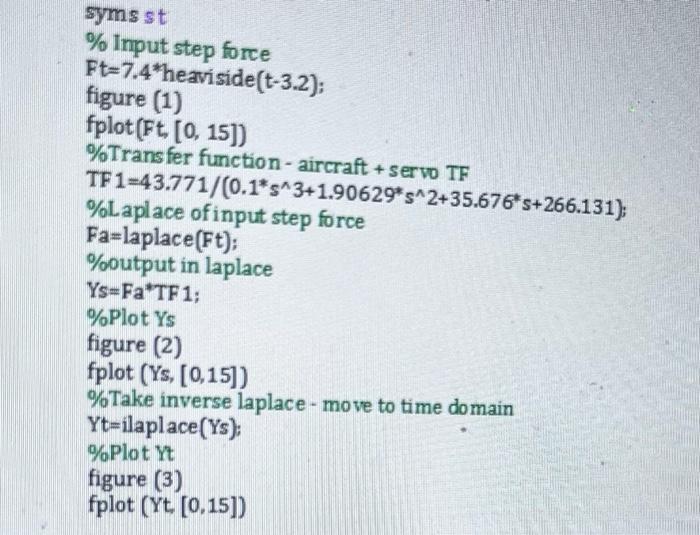 Solved It is matlab input code, I would like to make | Chegg.com