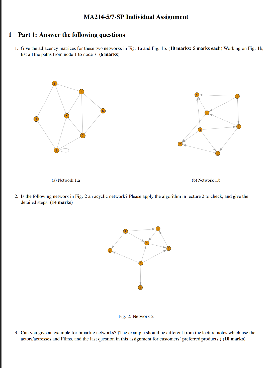 Solved 1 Part 1: Answer the following questions 1. Give the | Chegg.com