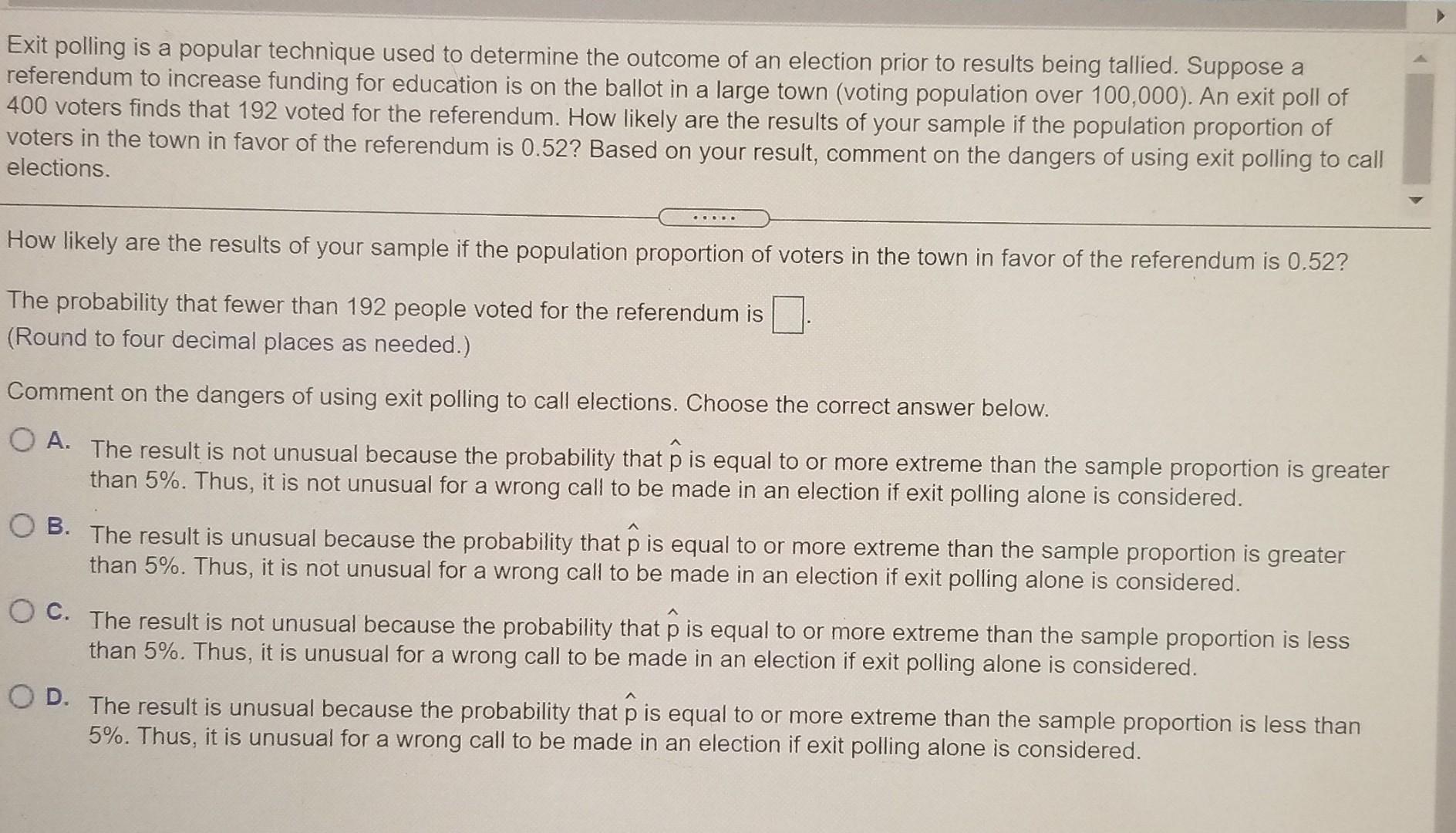 Solved how likely are the results of your sample if the pop | Chegg.com