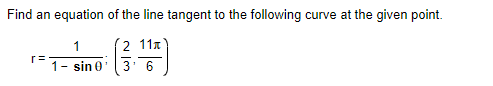 Solved Find an equation of the line tangent to the following | Chegg.com