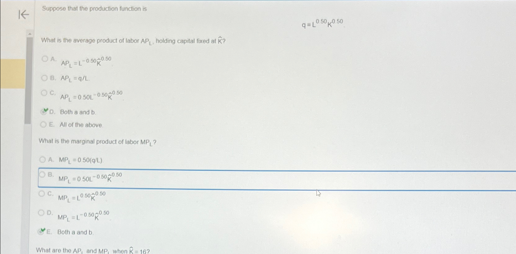 Solved Suppose that the production function | Chegg.com
