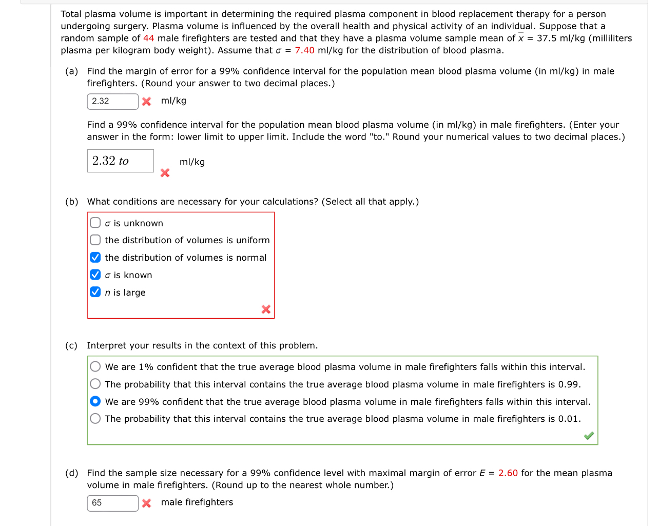 Solved Total plasma volume is important in determining the | Chegg.com