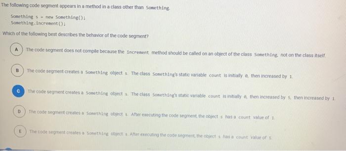 Solved Consider the following class definition public class | Chegg.com