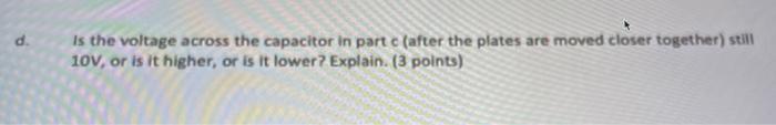 Solved A 20 micro-Farad parallel plate capacitor is | Chegg.com