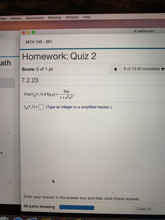 Solved Wiew History Bookmarks Develop Window Help mathxl.com | Chegg.com
