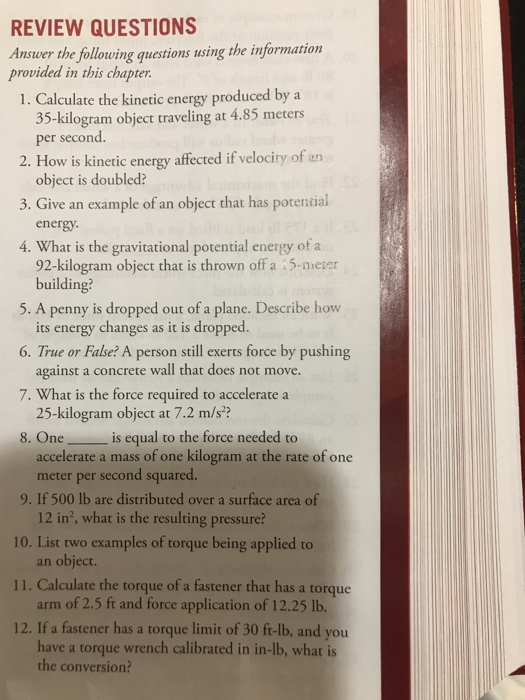 Solved REVIEW QUESTIONS Answer the following questions using | Chegg.com