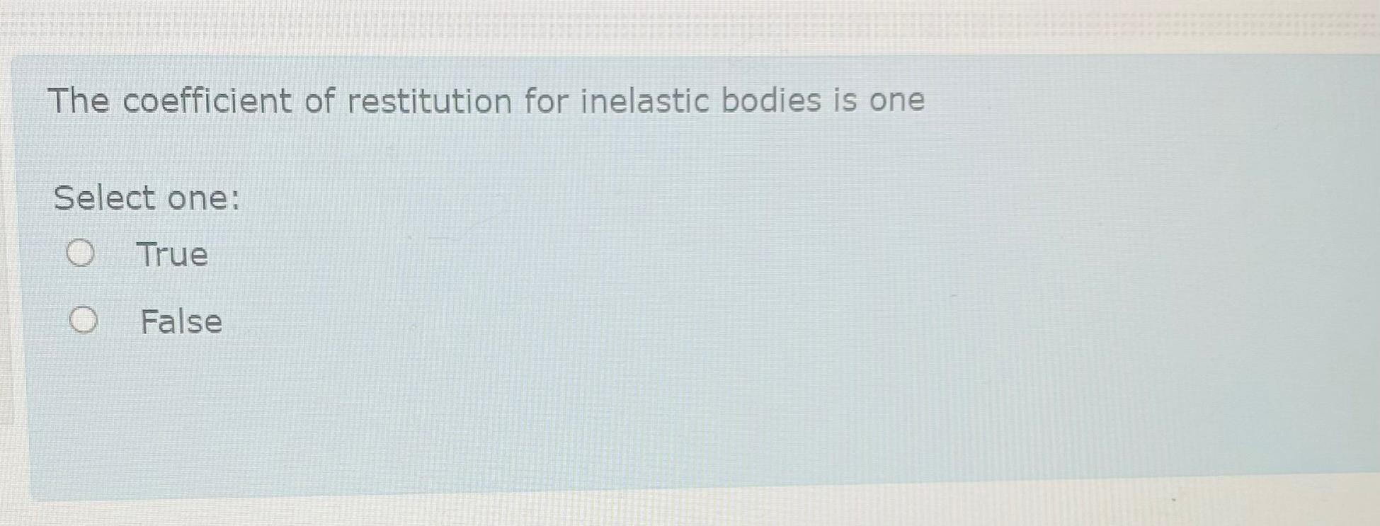 Solved The coefficient of restitution for inelastic bodies | Chegg.com