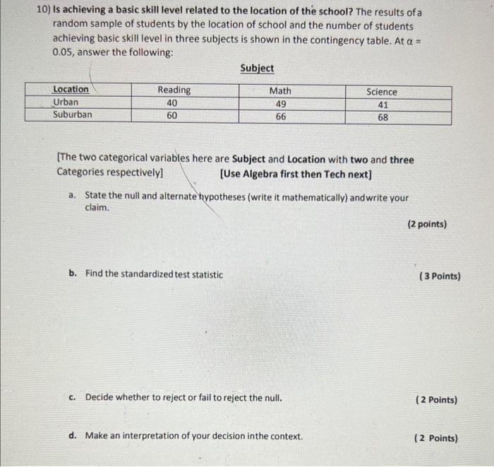 Solved 10) Is achieving a basic skill level related to the | Chegg.com