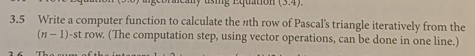 Solved 3.5 Write a computer function to calculate the nth | Chegg.com