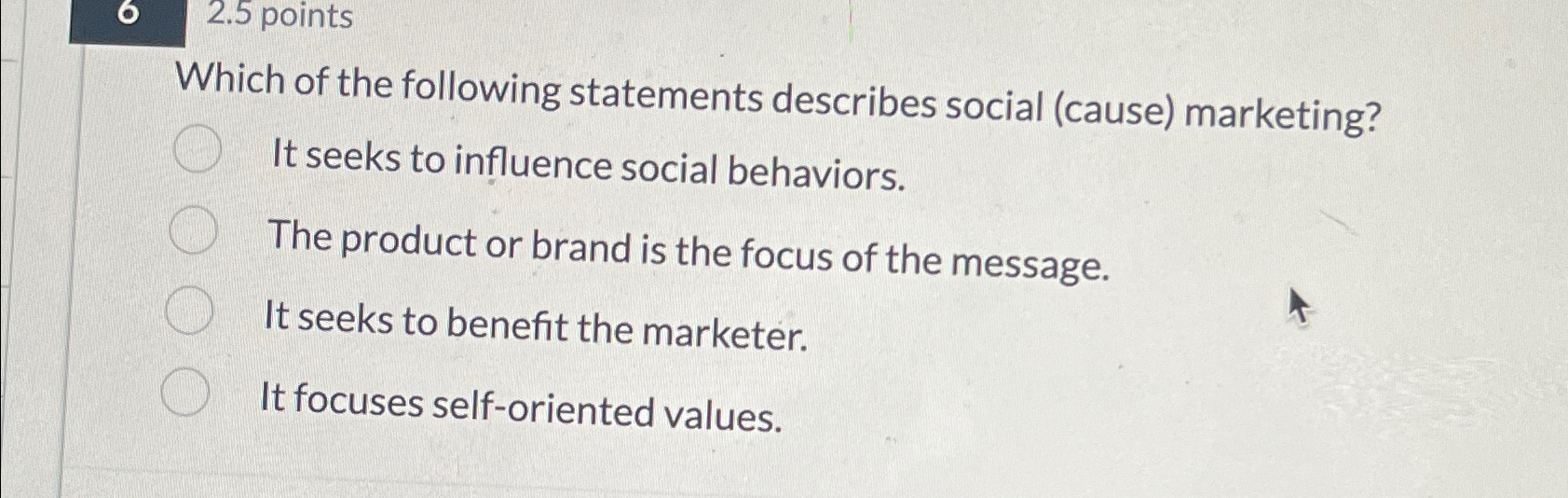 Solved 2.5 ﻿pointsWhich of the following statements | Chegg.com