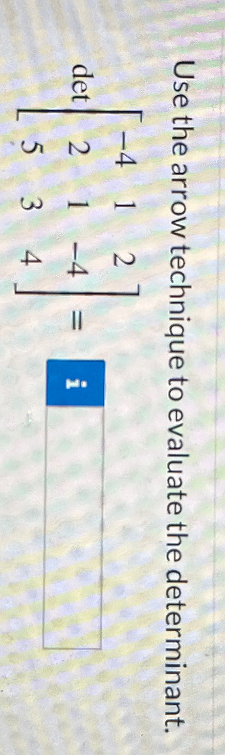 Solved Use the arrow technique to evaluate the | Chegg.com