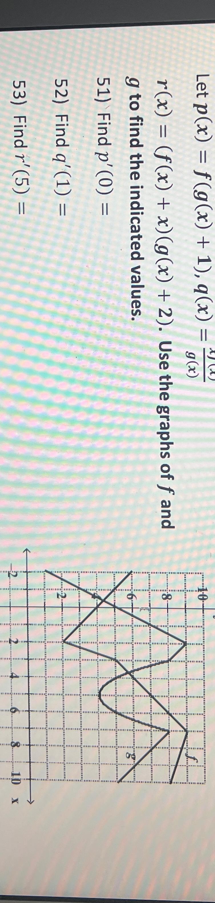 Solved Let p(x)=f(g(x)+1),q(x)=(x(x))/(g(x)) | Chegg.com Solved Let p(x)=f(g(x)+1),q(x)=(x(x))/(g(x)) | Chegg.com