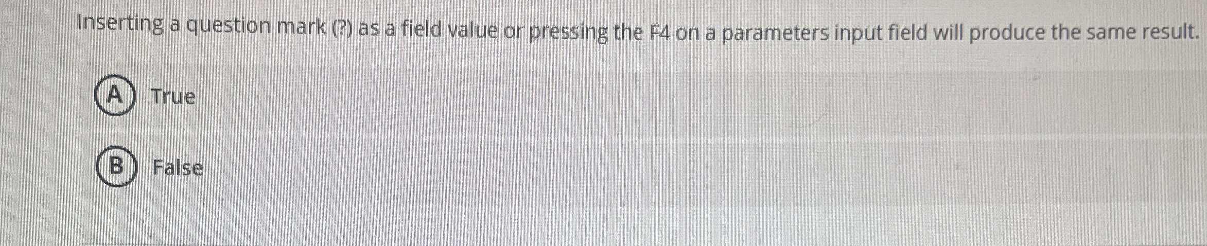 Solved Inserting a question mark (?) ﻿as a field value or | Chegg.com