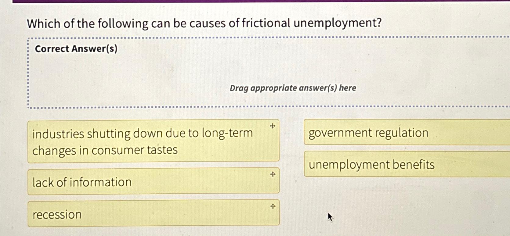 Solved Which of the following can be causes of frictional | Chegg.com