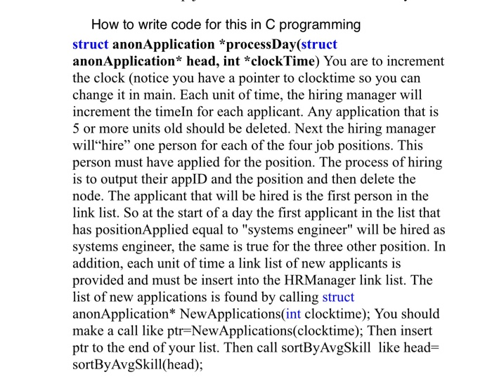 Solved How to write code for this in C programming struct | Chegg.com