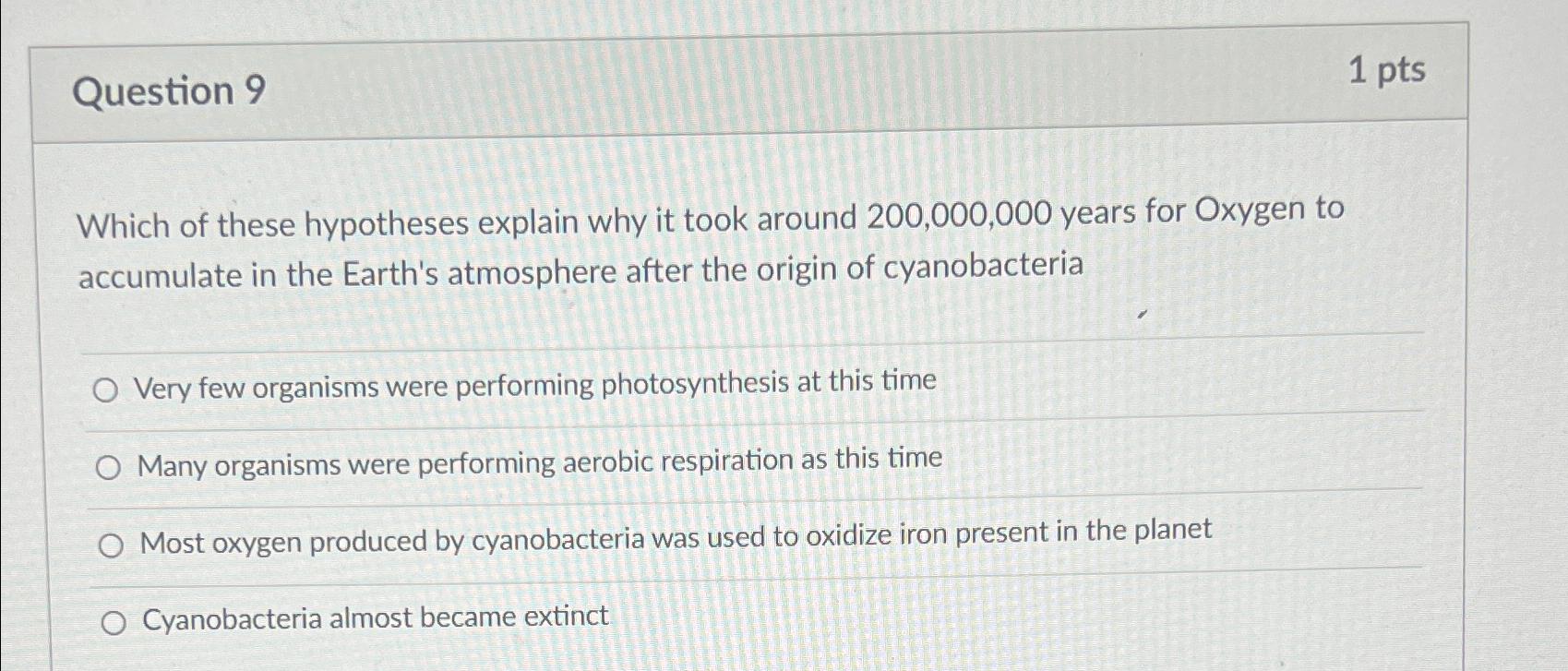 Solved Question 91ptsWhich of these hypotheses explain why | Chegg.com