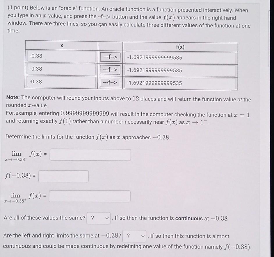 Solved 1 Point Below Is An Oracle Function An Oracle 