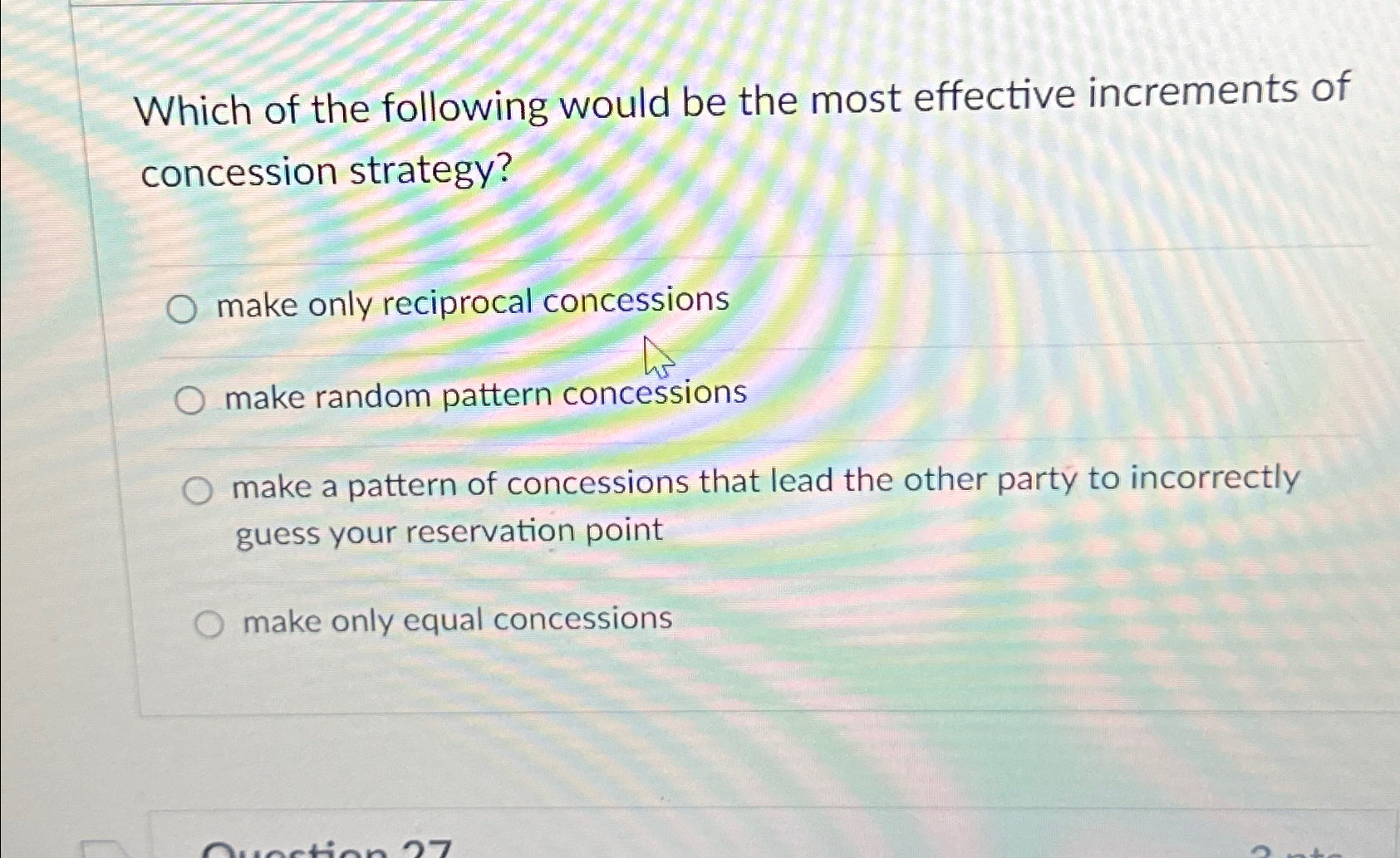 Solved Which of the following would be the most effective | Chegg.com