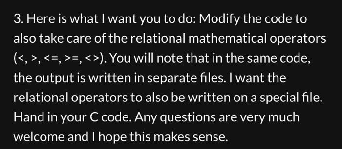 Solved 3. Here is what I want you to do: Modify the code to | Chegg.com