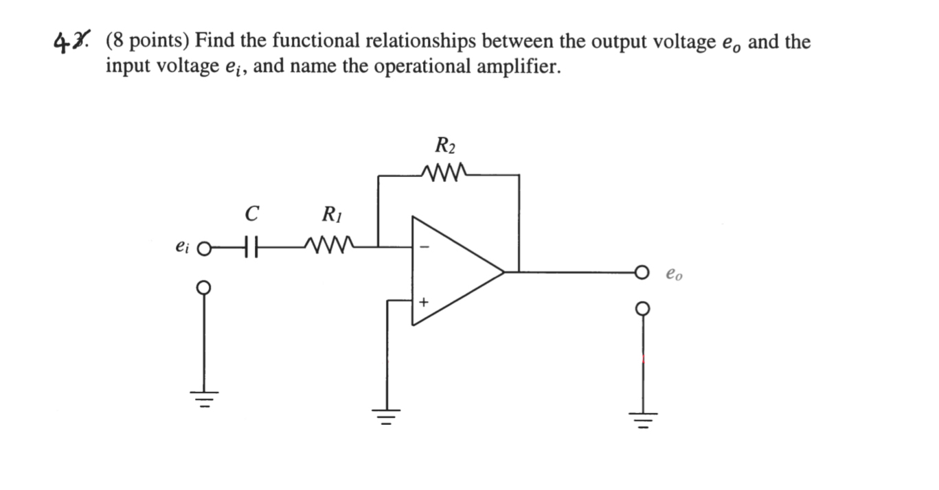 Solved (8 ﻿points) ﻿Find the functional relationships | Chegg.com