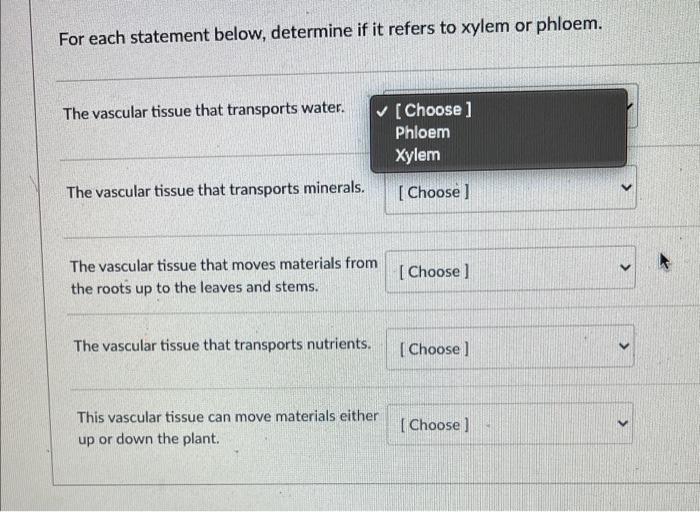 Solved For each statement below, determine if it refers to | Chegg.com