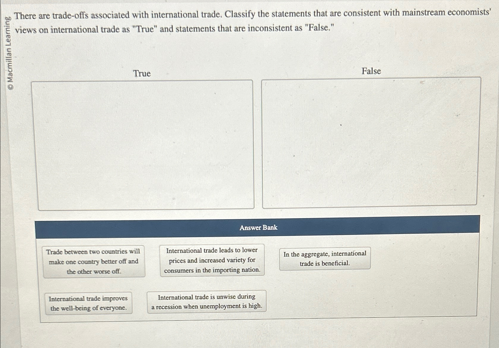 Solved There are trade-offs associated with international | Chegg.com
