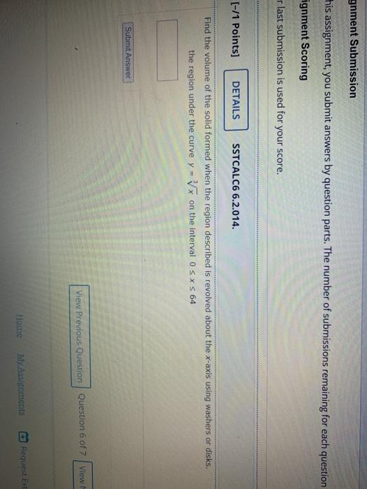 Solved gnment Submission This assignment, you submit answers | Chegg.com