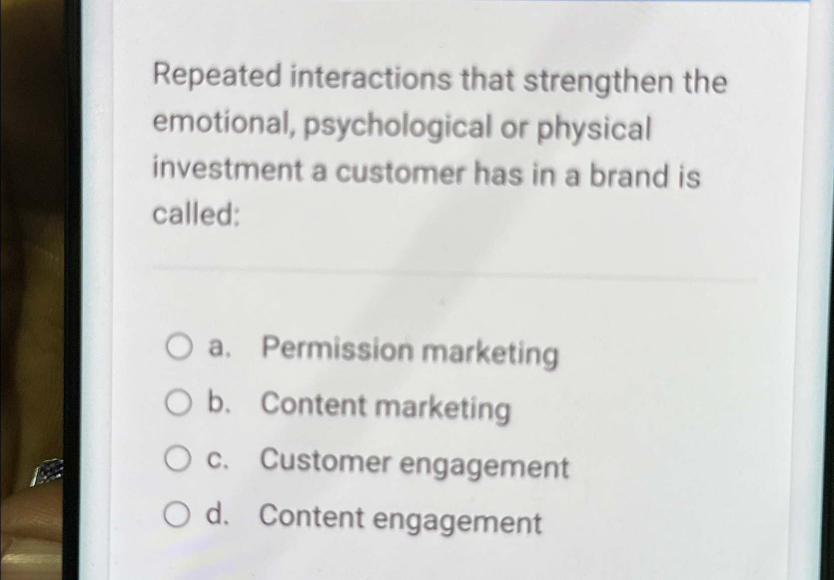 Solved Repeated interactions that strengthen the emotional, | Chegg.com