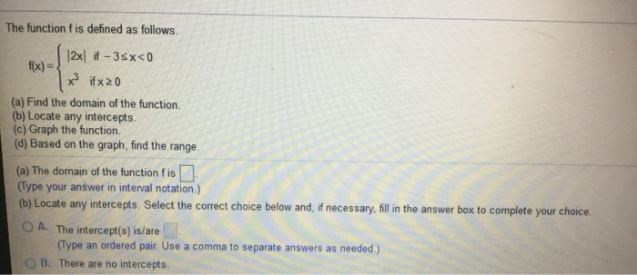 Solved The function fis defined as follows. 12x if -35x