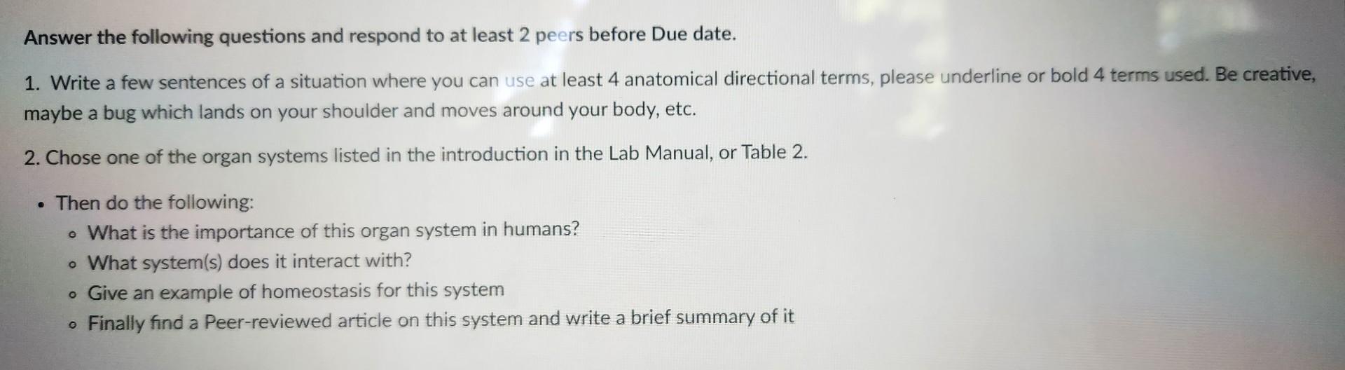 Answer the following questions and respond to at | Chegg.com