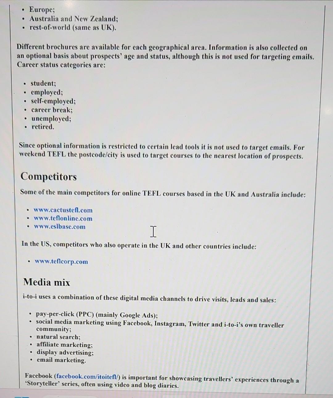 Solved Case study 7: Refining the online customer experience | Chegg.com